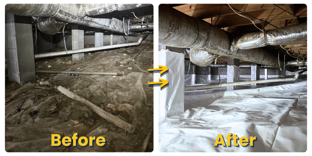 Crawl Space Encapsulation in Hurstbourne Kentucky - TFS - Foundation ...